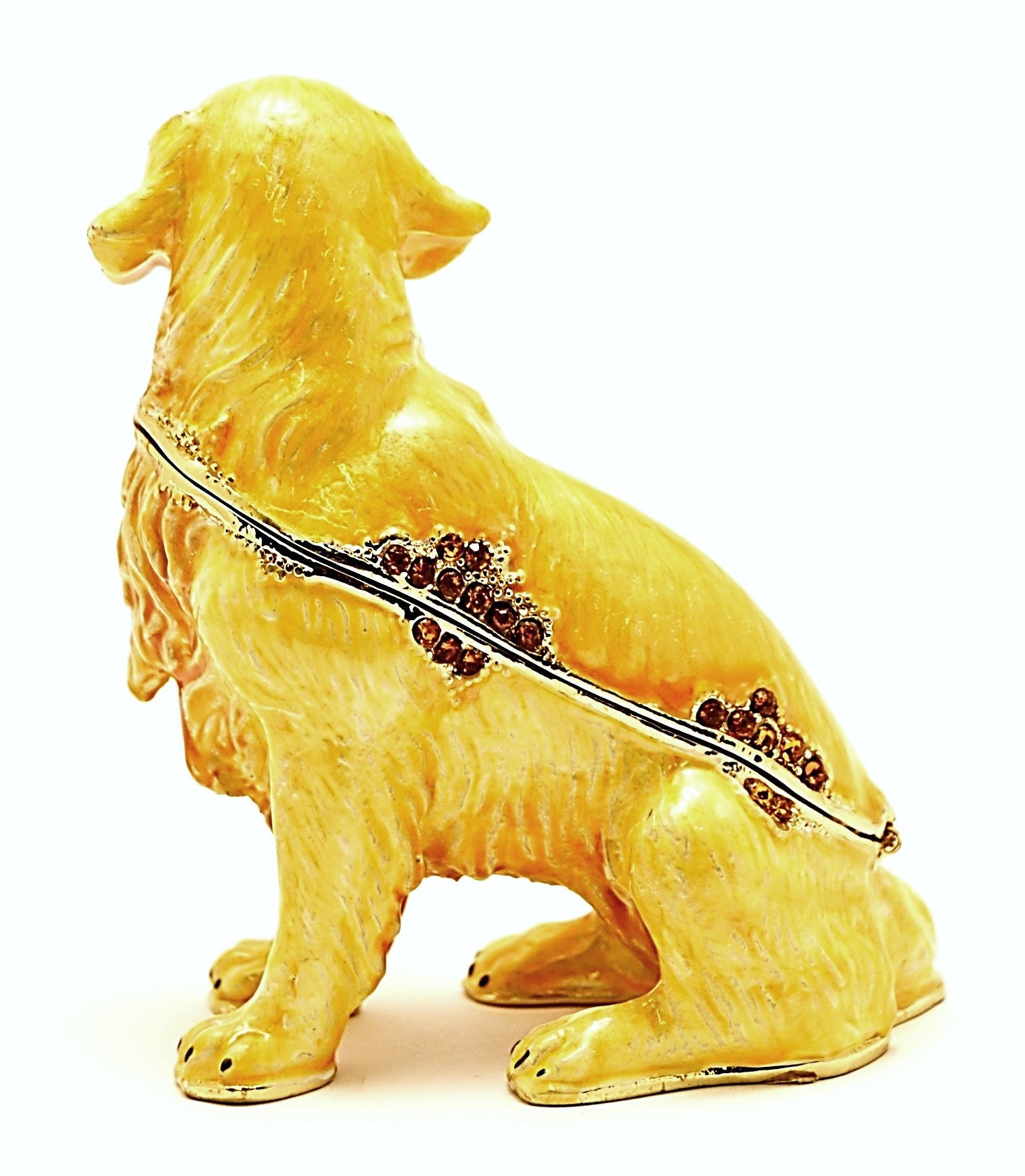 Golden Retriever Dog Trinket Box. Made With Swarovski Crystals & Enamel ...