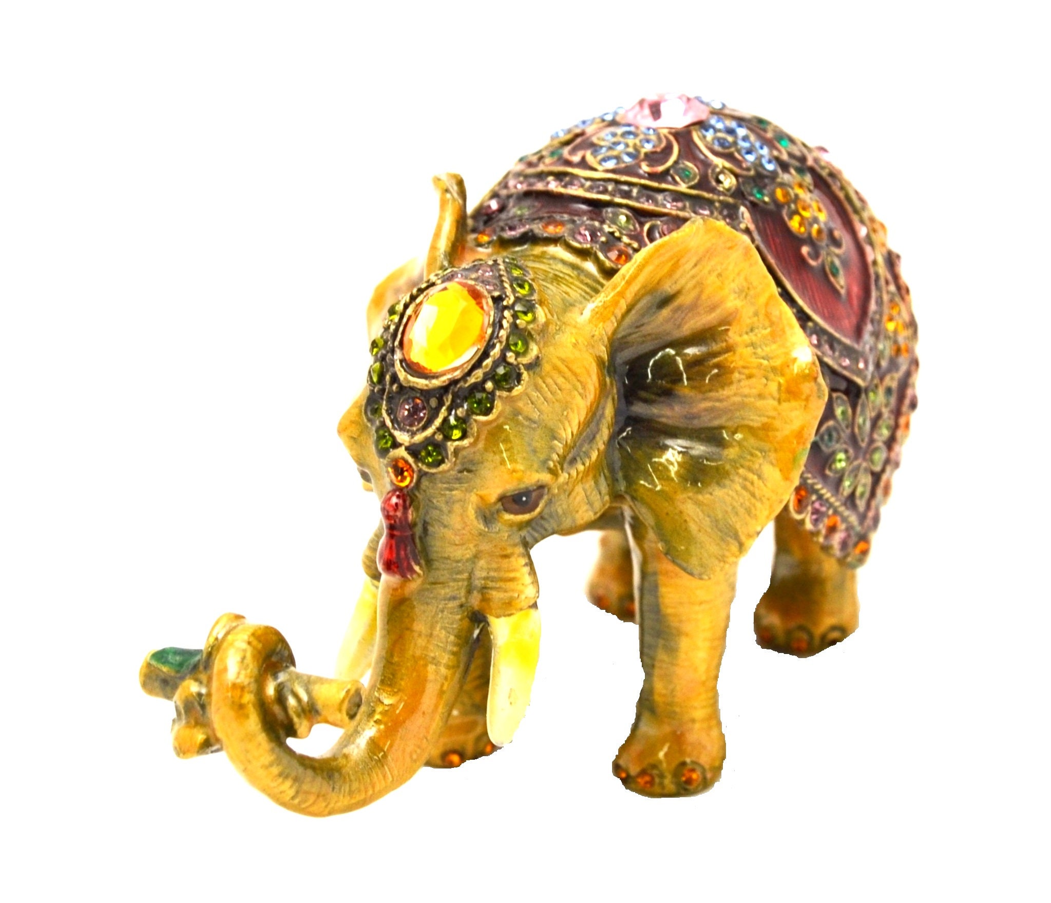 Decorative Hand Made Elephant Trinket Box by Ciel Collectables. Made ...