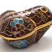 Vintage Chinese Cloisonne Frog Box. Hand Painted Enamel With Floral ...