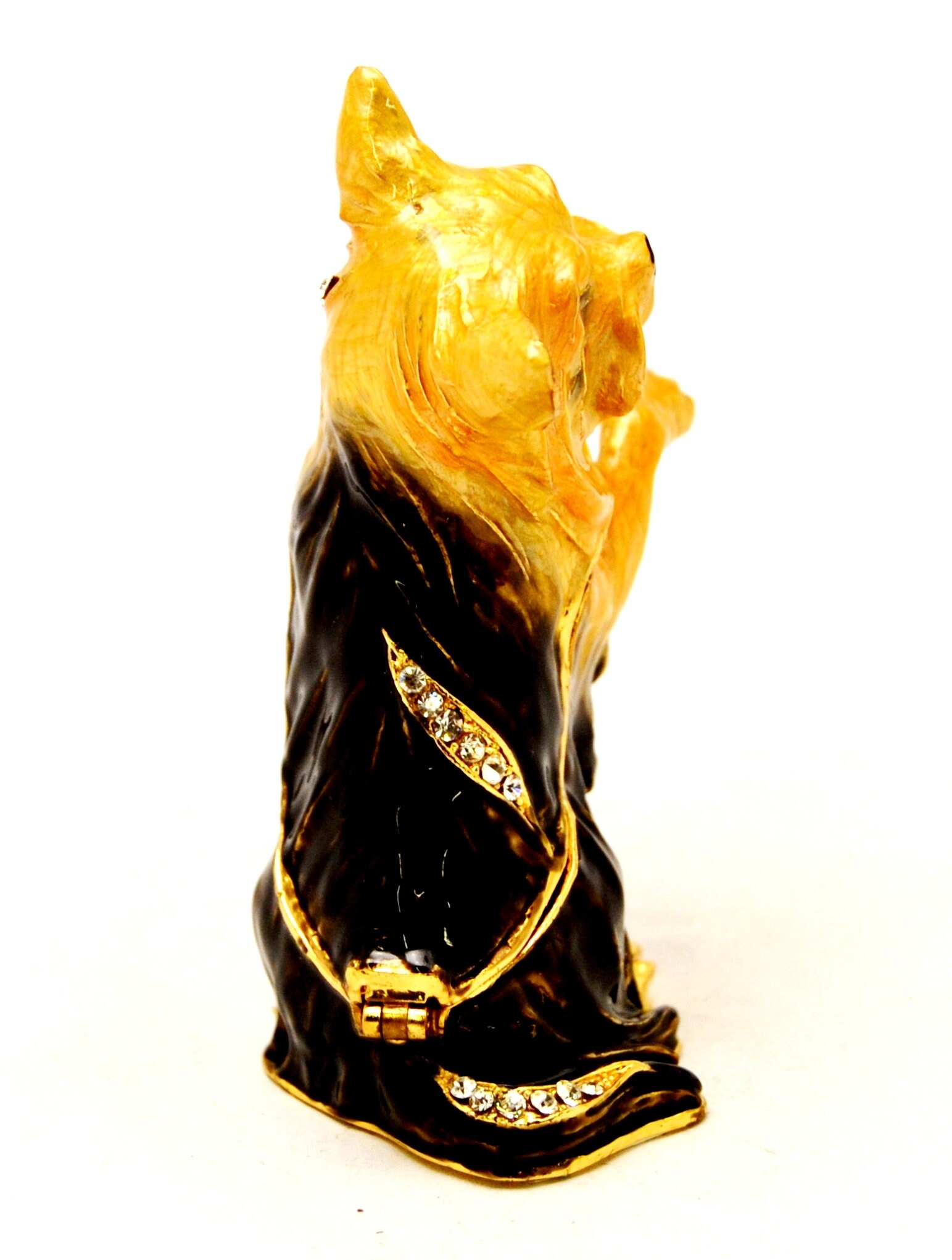 Hand Made Yorkie Dog Trinket Box. Hand Painted Enamel With | Etsy