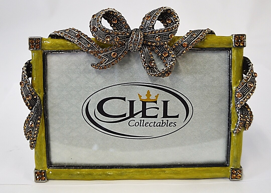 Ciel Bowtique Picture Frame. Handmade With Austrian Crystals & Enamel ...