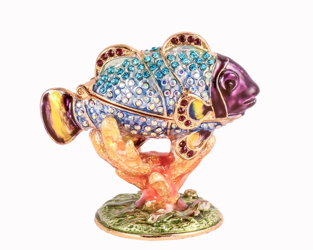 Ciel Collectables Clown Fish Trinket Box. Hand Set Austrian Crystals ...