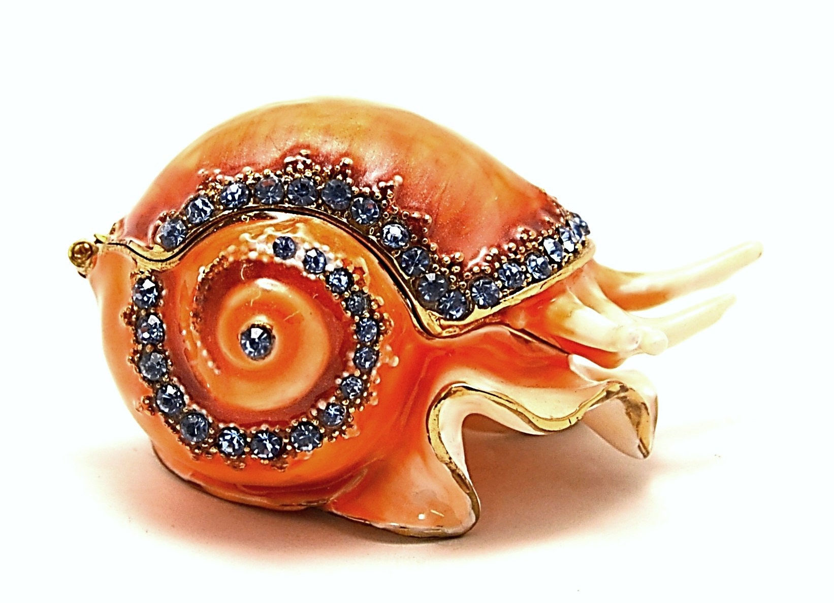 Bejeweled Snail Trinket Box is Hand Crafted With Austrian Crystals ...