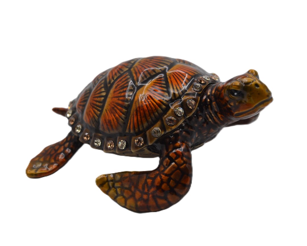 Ciel Jeweled Sea Turtle Trinket Box. Hand Crafted With Austrian ...