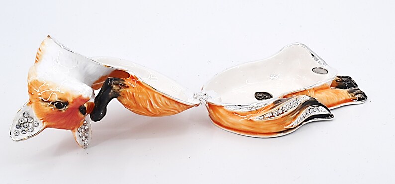 Sitting Fox Trinket Box by Ciel Collectables. Hand Made With - Etsy