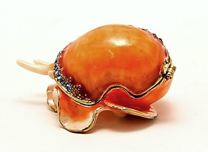 Bejeweled Snail Trinket Box is Hand Crafted With Swarovski | Etsy