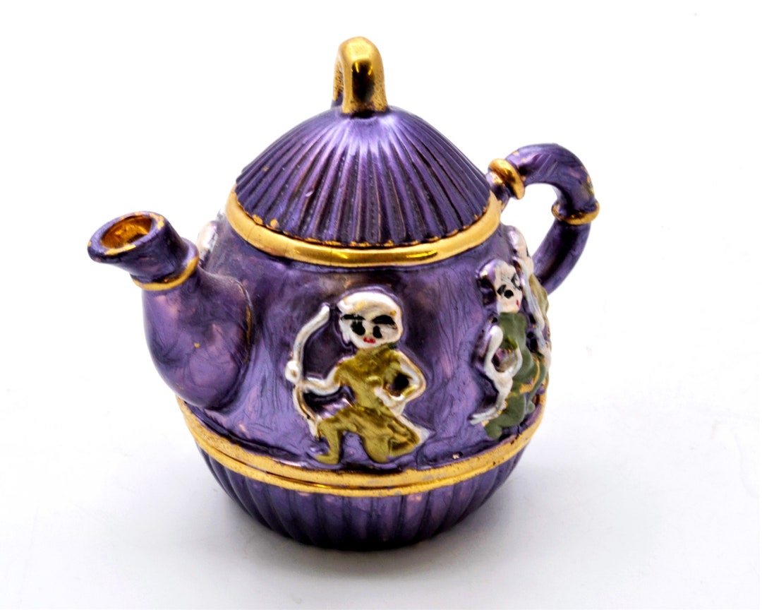 Decorative Teapot Trinket Box. Hand Crafted With Enamel & Austrian ...