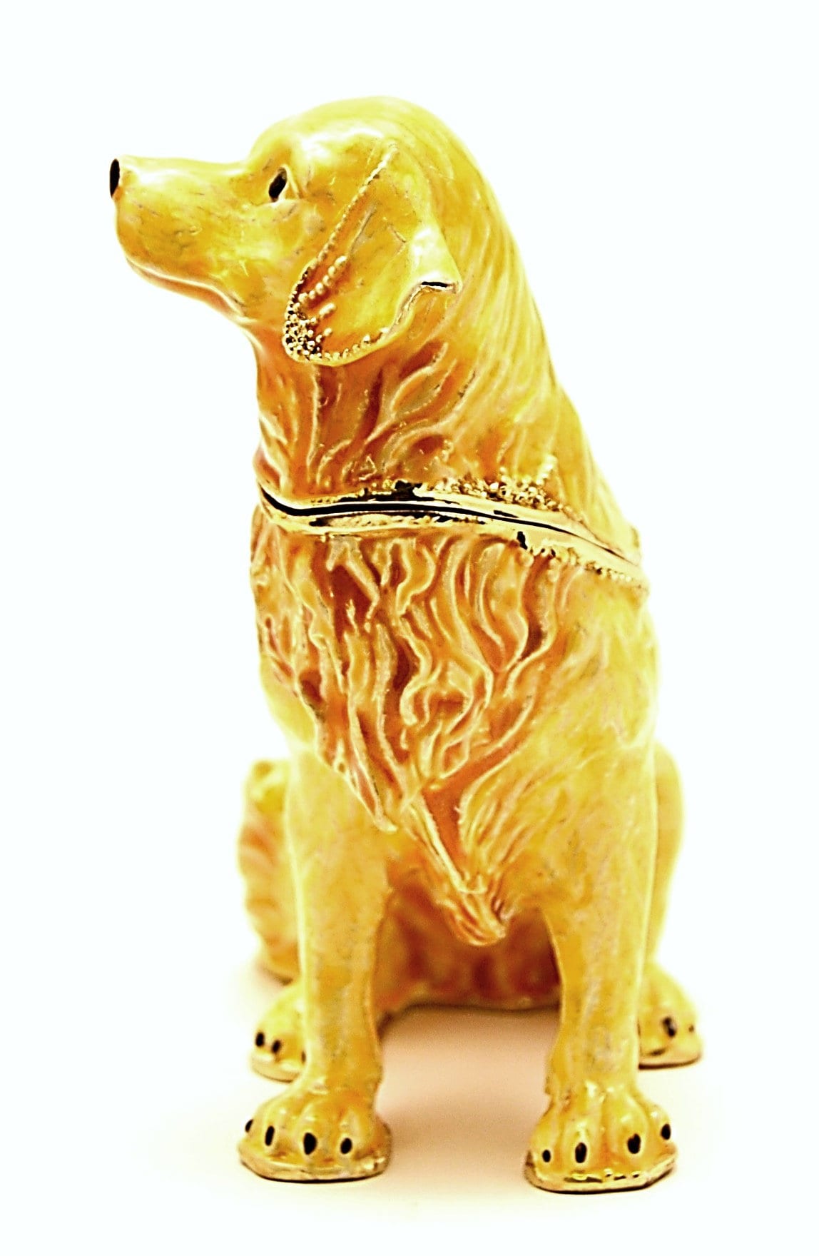 Golden Retriever Dog Trinket Box. Made With Swarovski Crystals & Enamel ...