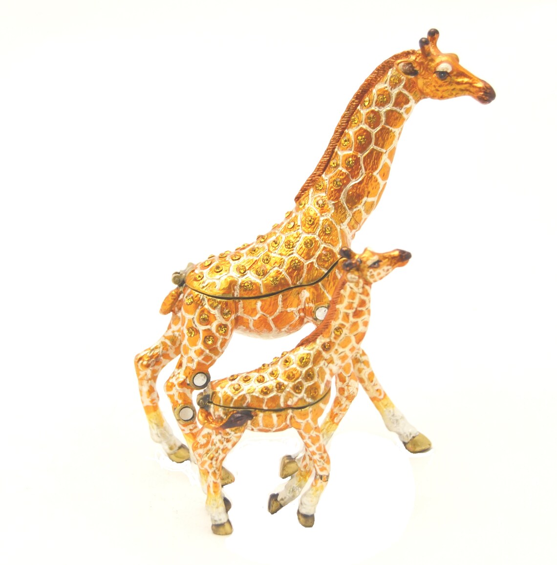 Giraffe With Baby Trinket Box by Ciel Collectables. Hand Crafted With ...