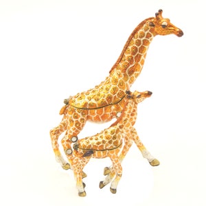 Giraffe With Baby Trinket Box by Ciel Collectables. Hand Crafted With ...