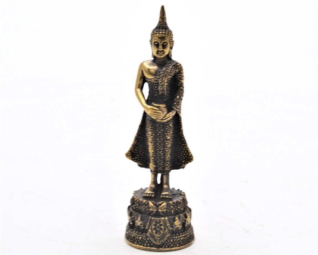 Small Standing Medicine Buddha Wednesday. Hand Details on Brass With ...