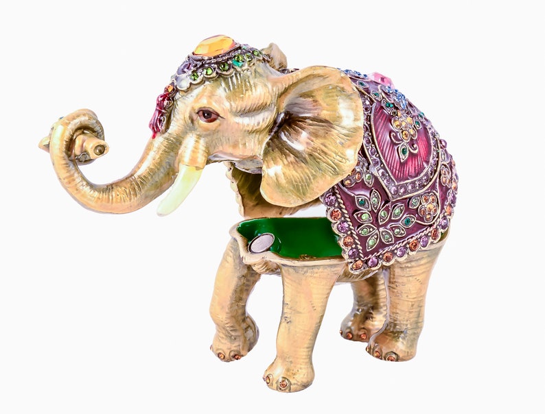 Decorative Hand Made Elephant Trinket Box by Ciel Collectables. Made ...