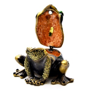 Big Funny Frog Trinket Box. Hand Painted & Set Swarovski - Etsy