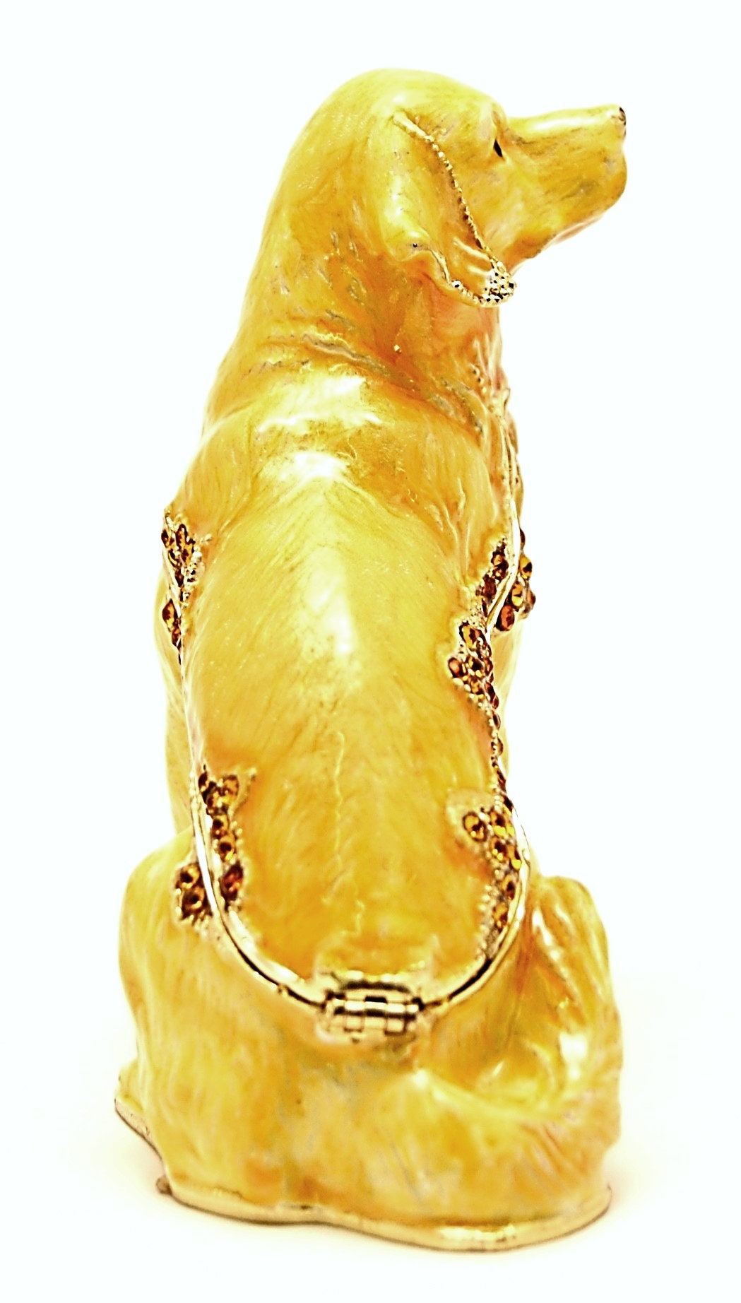 Golden Retriever Dog Trinket Box. Made With Swarovski Crystals & Enamel ...