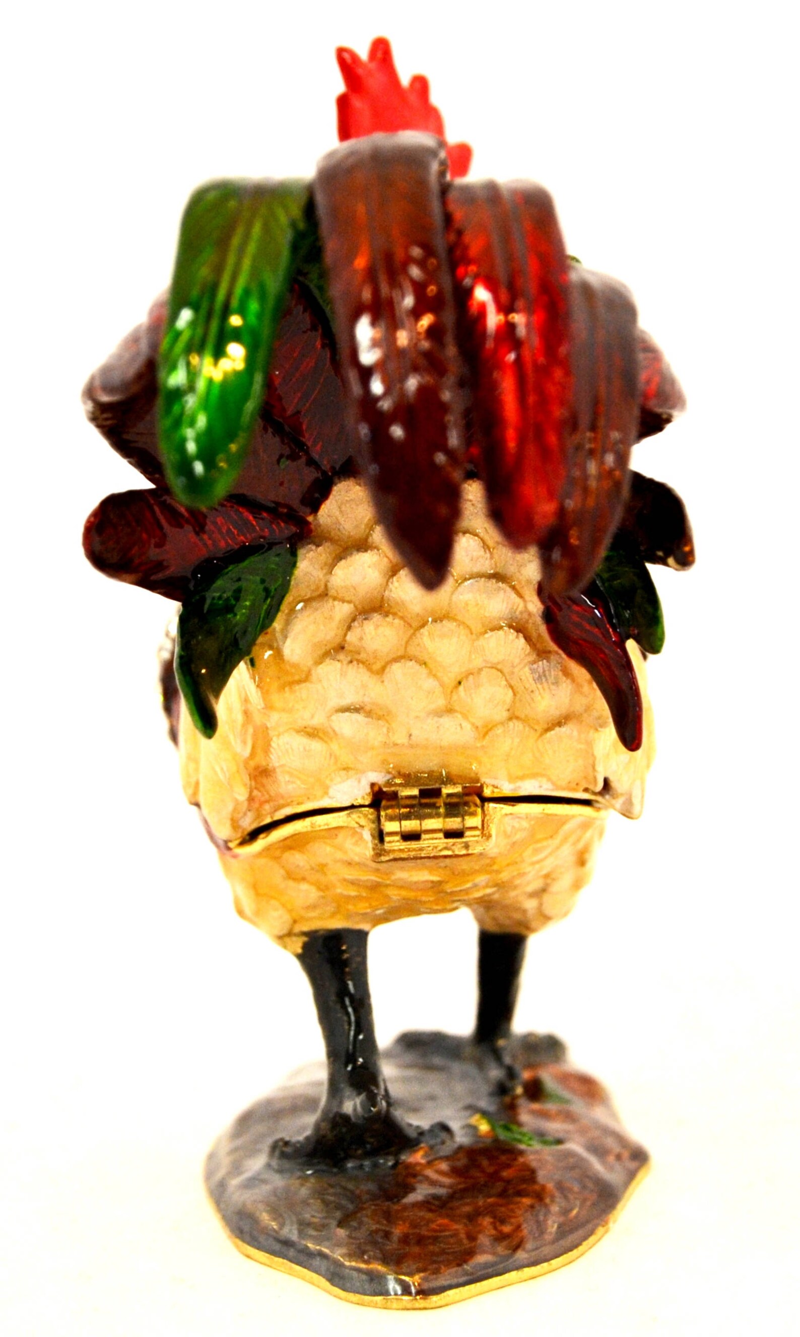 Ciel Collectables Rooster Trinket Box, Hand Painted Colorful Enamel ...