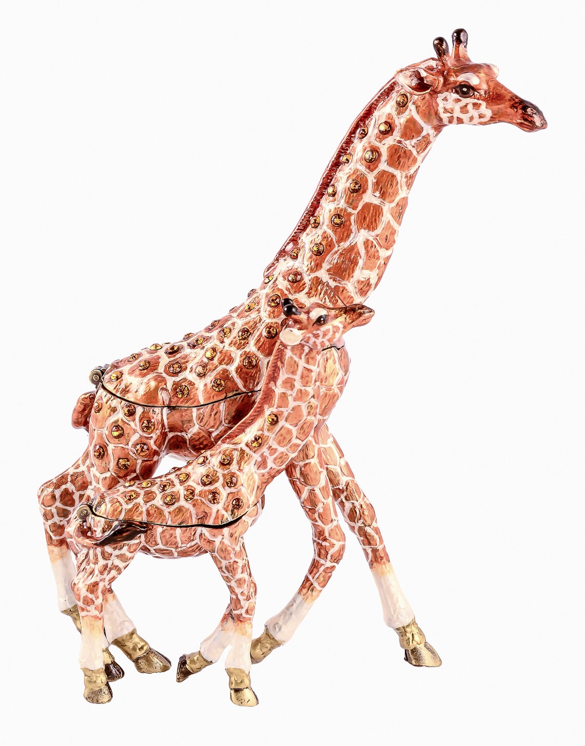 Giraffe With Baby Trinket Box by Ciel Collectables. Hand Crafted With ...
