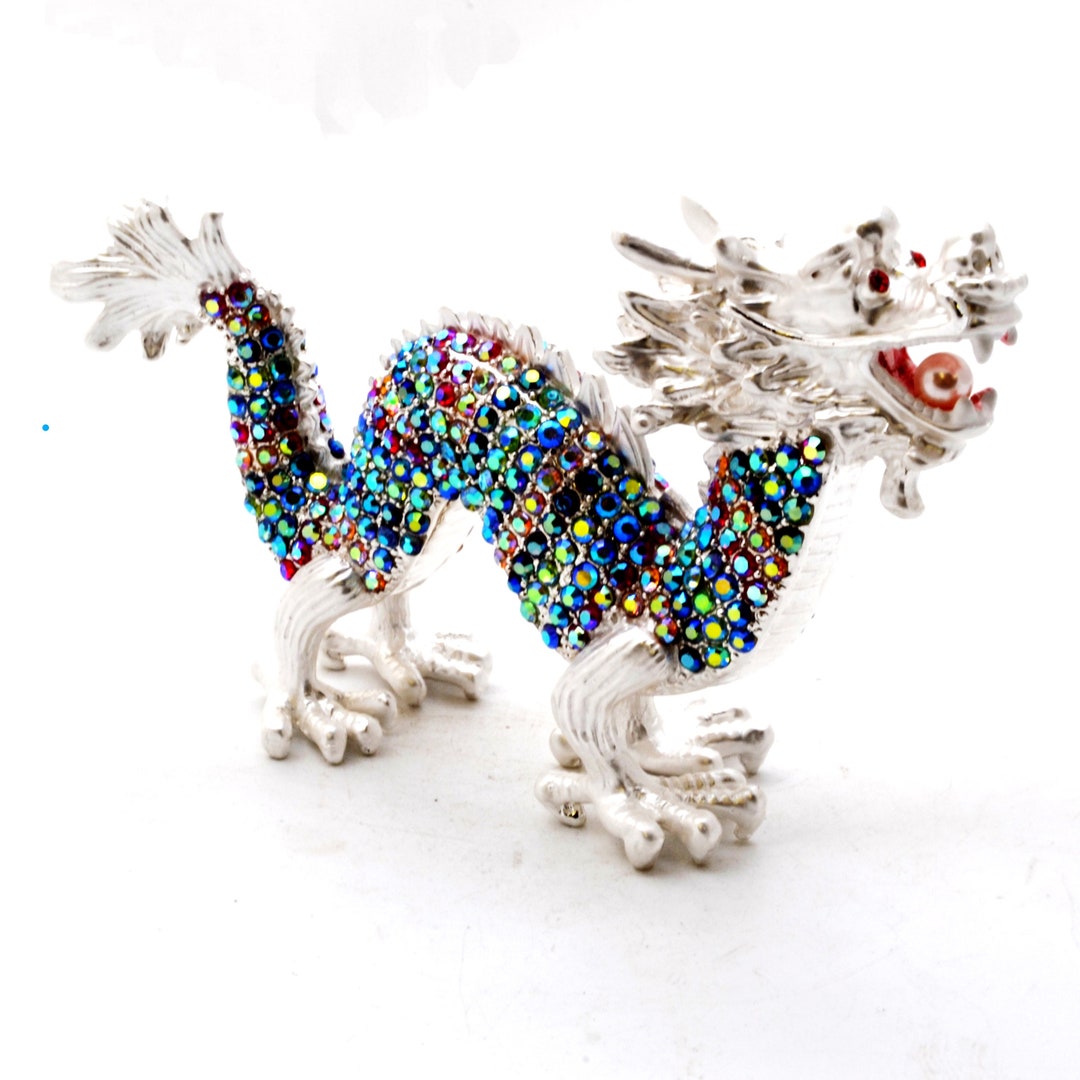 All Jeweled Dragon Figurine. Hand Crafted With Swarovski - Etsy