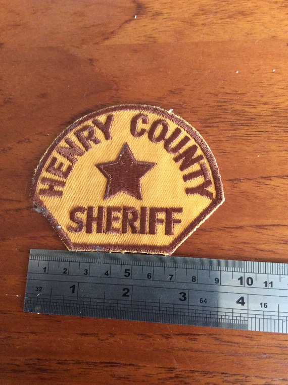 Vintage Henry County Sheriff police embroidered patch - Gem