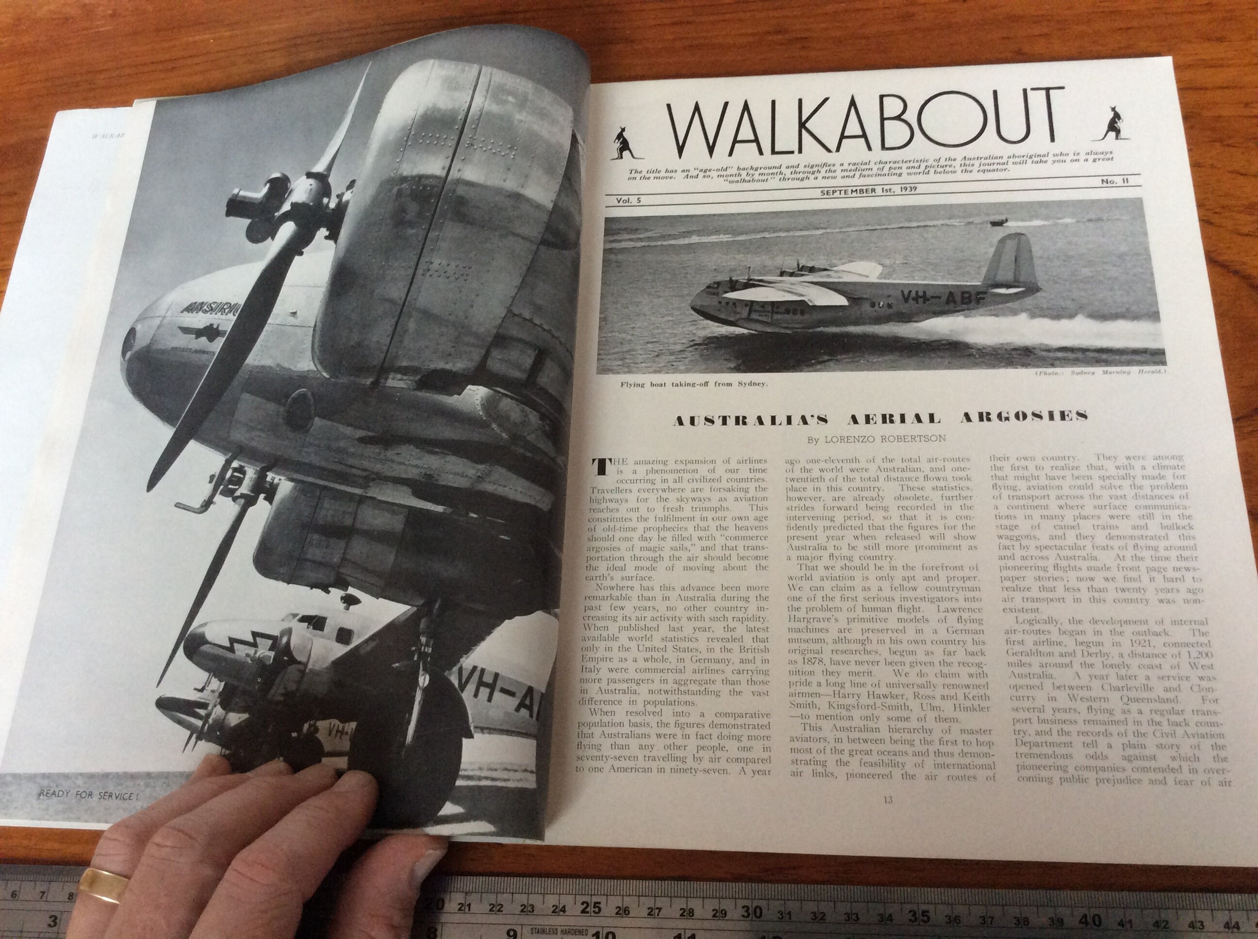 Walkabout Magazine Australia Geographic Great White Shark Cover 1939 - Etsy