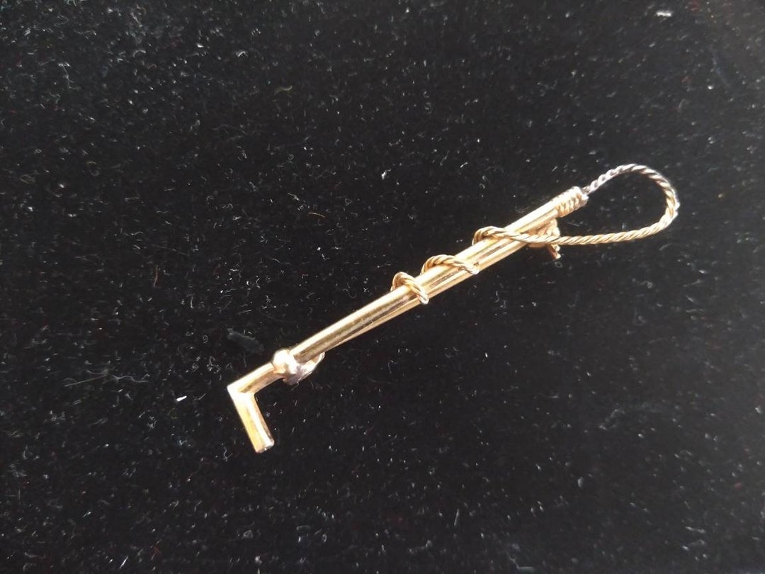 Art Deco Gold Riding Crop Pin Brooch - Etsy