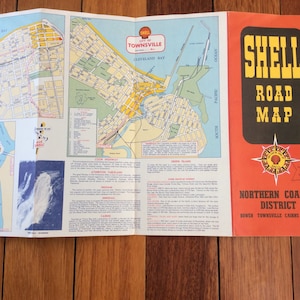Shell Oil Australia Vintage Tourist Map Northern Coastal District ...