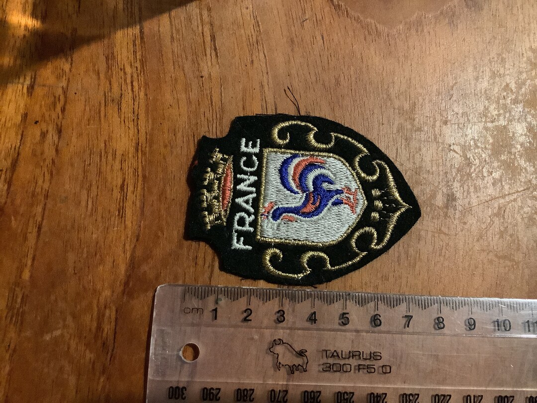 Vintage France Embroidered Metallic Thread Patch. - Etsy