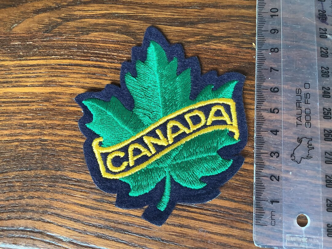 Vintage Canada Maple Leaf Embroidered Patch. - Etsy