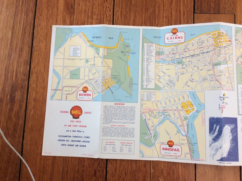 Shell Oil Australia Vintage Tourist Map Northern Coastal District ...