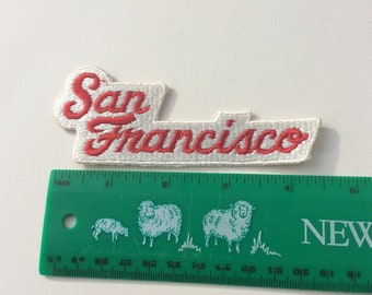 San Francisco Patch California, Red/white Script Badge 4-5/8 iron On - Etsy