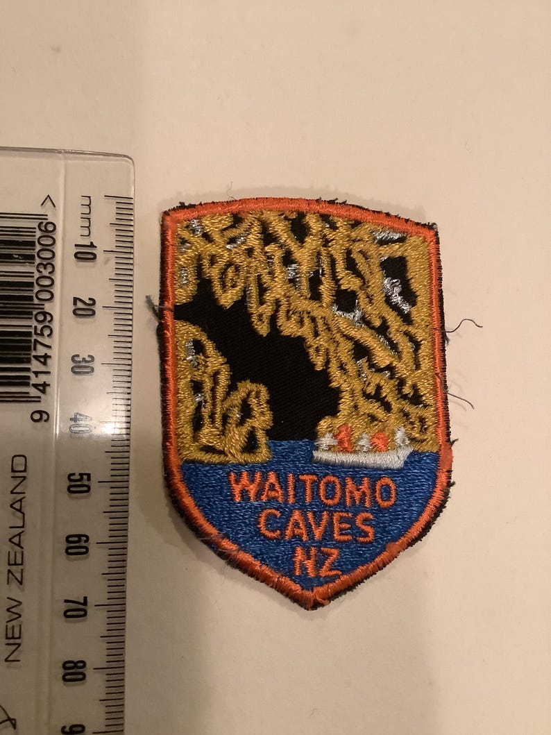 Vintage Waitomo Caves New Zealand Embroidered Patch. - Etsy