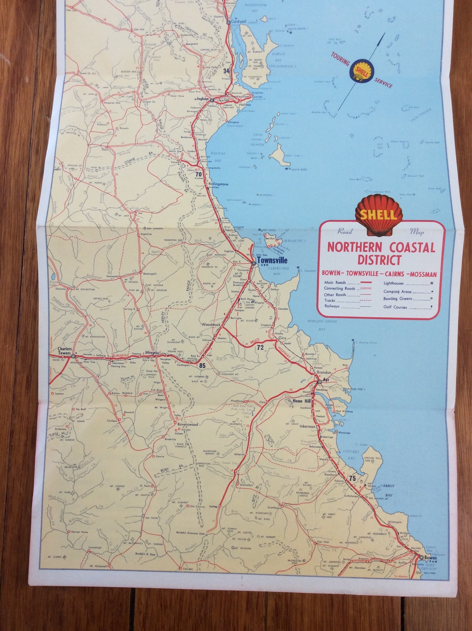Shell Oil Australia Vintage Tourist Map Northern Coastal - Etsy