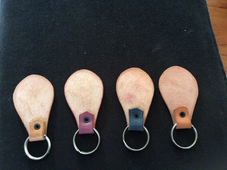 Vintage Hand Tooled Leather Key Ring - Etsy