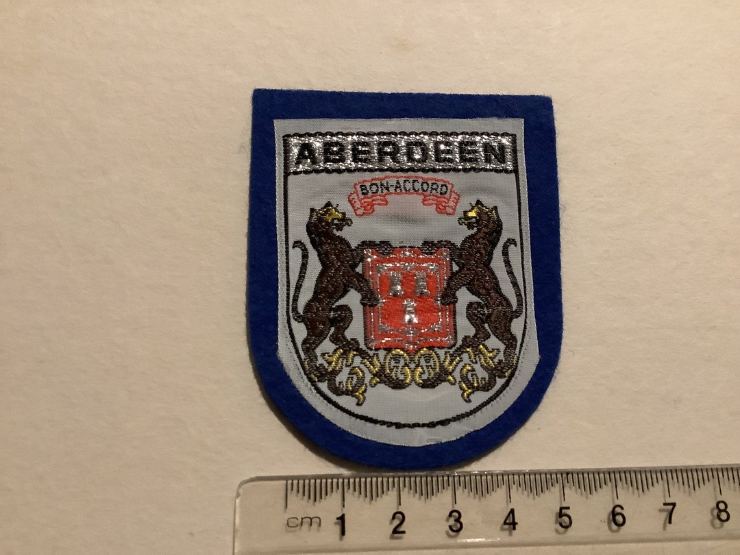 Vintage Scotland Aberdeen Coat of Arms Patch. - Etsy