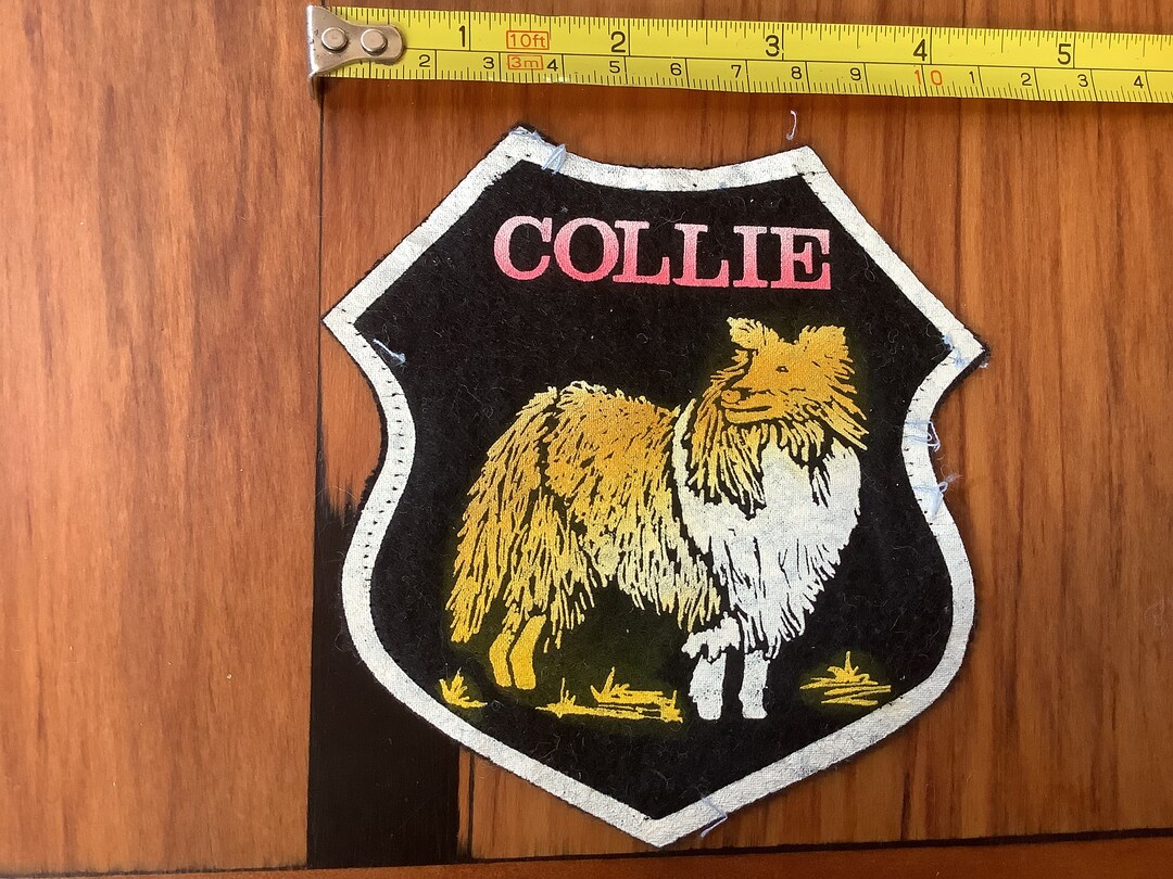 Vintage Collie Dog Patch Screen Print Circa 1970’s - Etsy