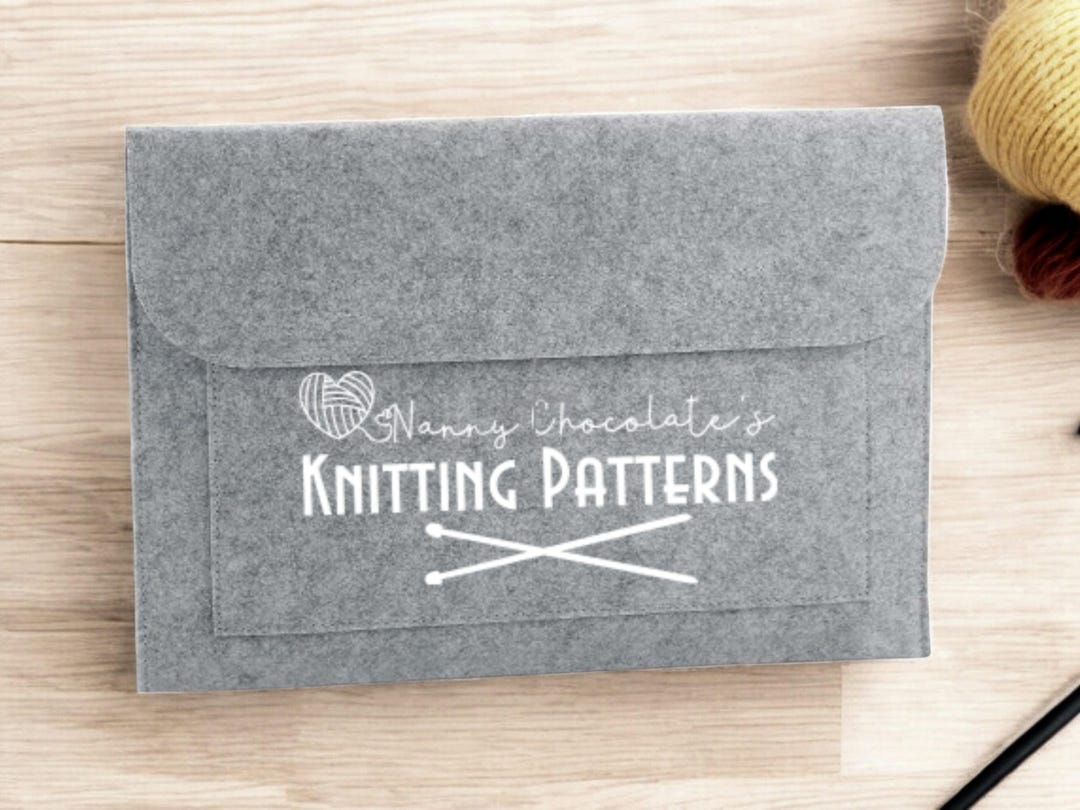 Personalized Knitting Patterns Folder, Crochet Patterns Organizer ...