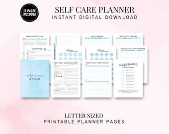 Self-care Planner Printable Insert | Letter-sized Weekly Tracker ...
