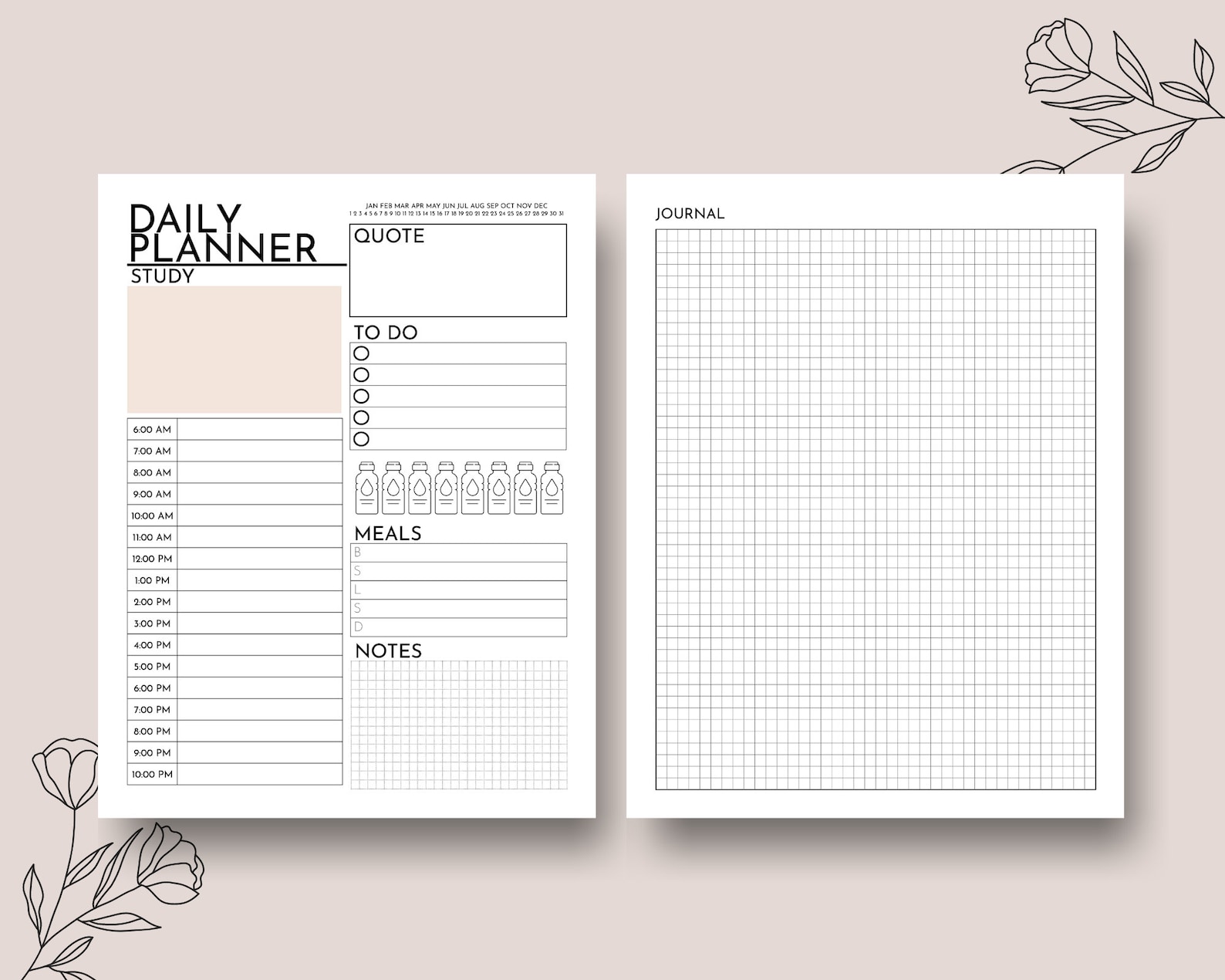 Goal Planner Printable | Goal Setter Printable Inserts PDF | Goal ...