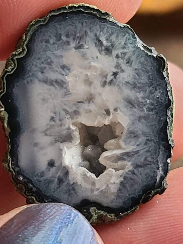 Large White Tabasco Geode Pair Cab Supply 28mm Geode - Etsy
