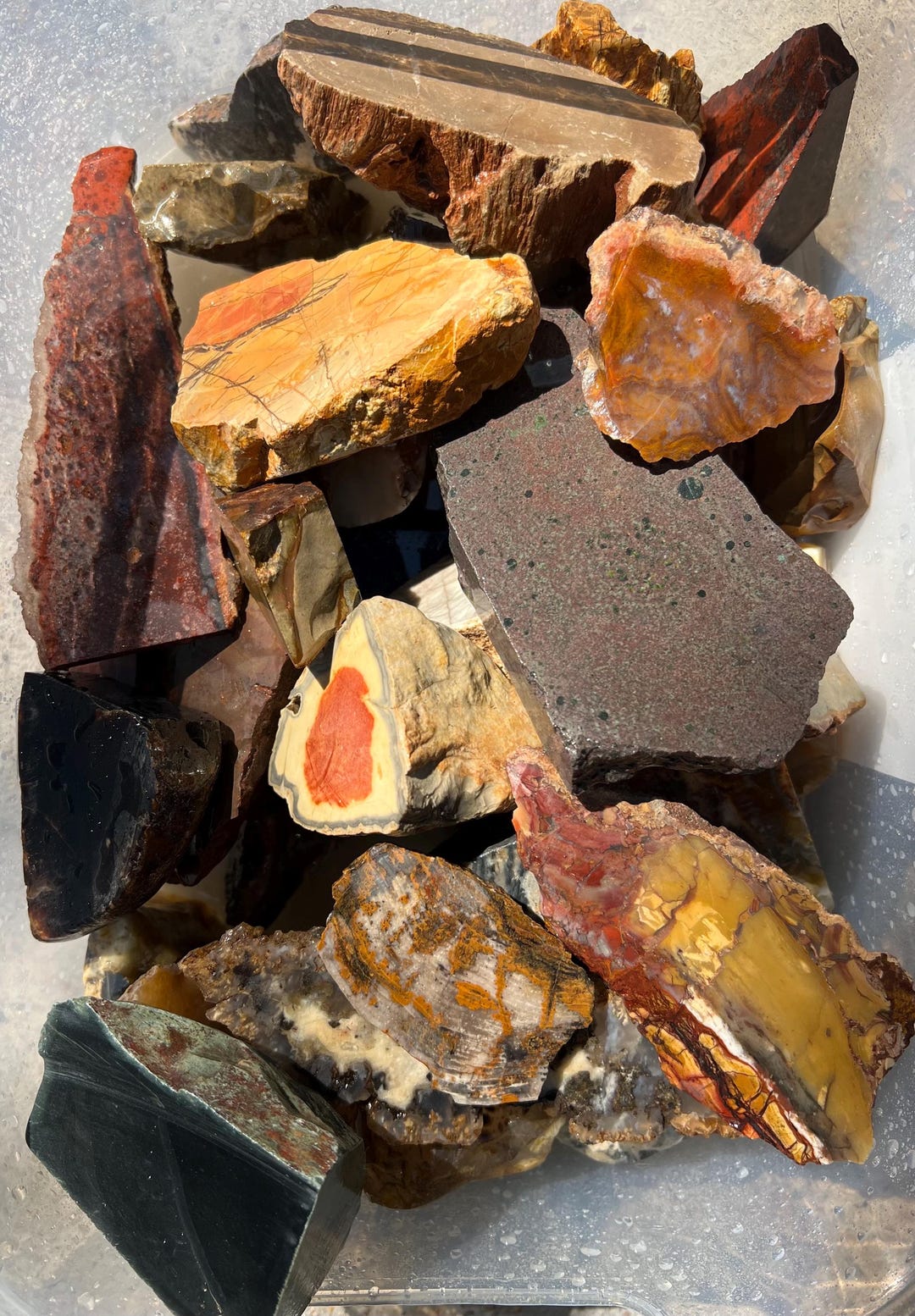 Mixed Agate Saw Scrap Slabs and End Cuts for Cabbing or Tumbling | 10 ...