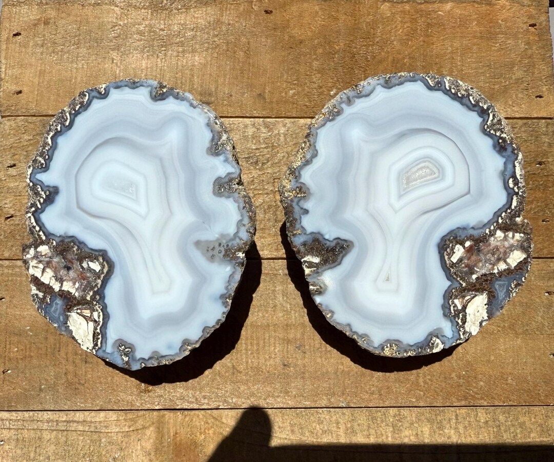 Polished Las Choyas Geode Pair | Solid Geode Pair | Gray Coconut Geode ...