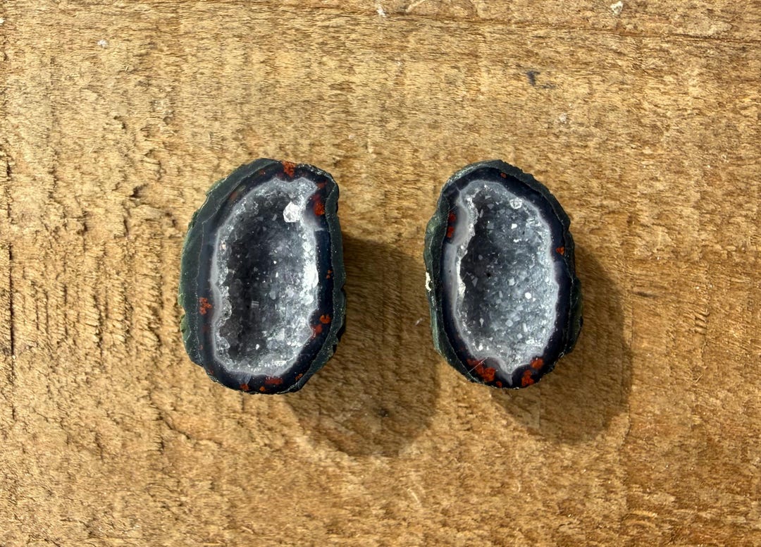 Red Tabasco Geode Pair | Mexican Geodes | Cab Supply | Druzy Geode ...
