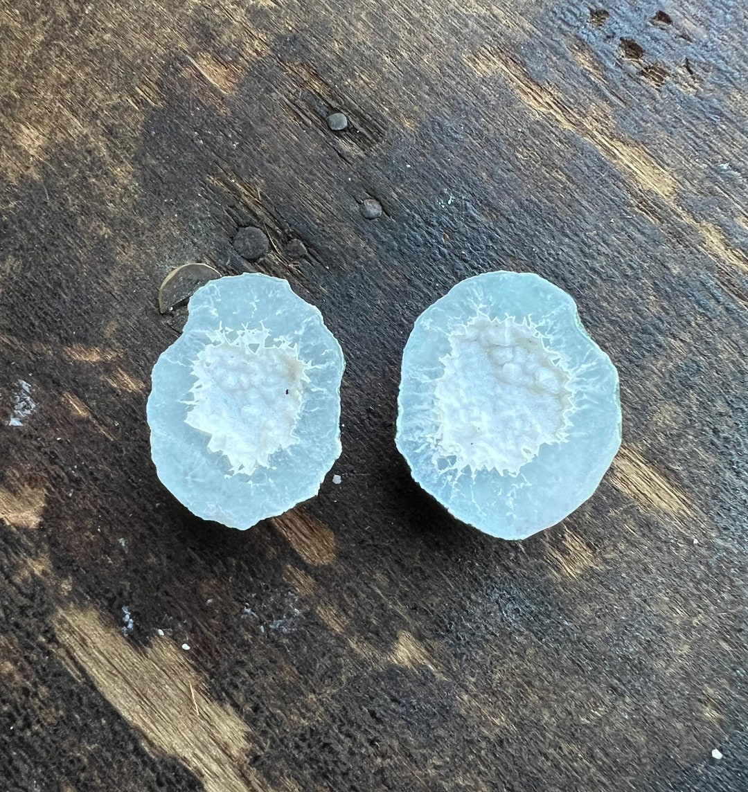 Unique Green Tabasco Geode Pair Cab Supply Geode Mexico Geode Druzy ...