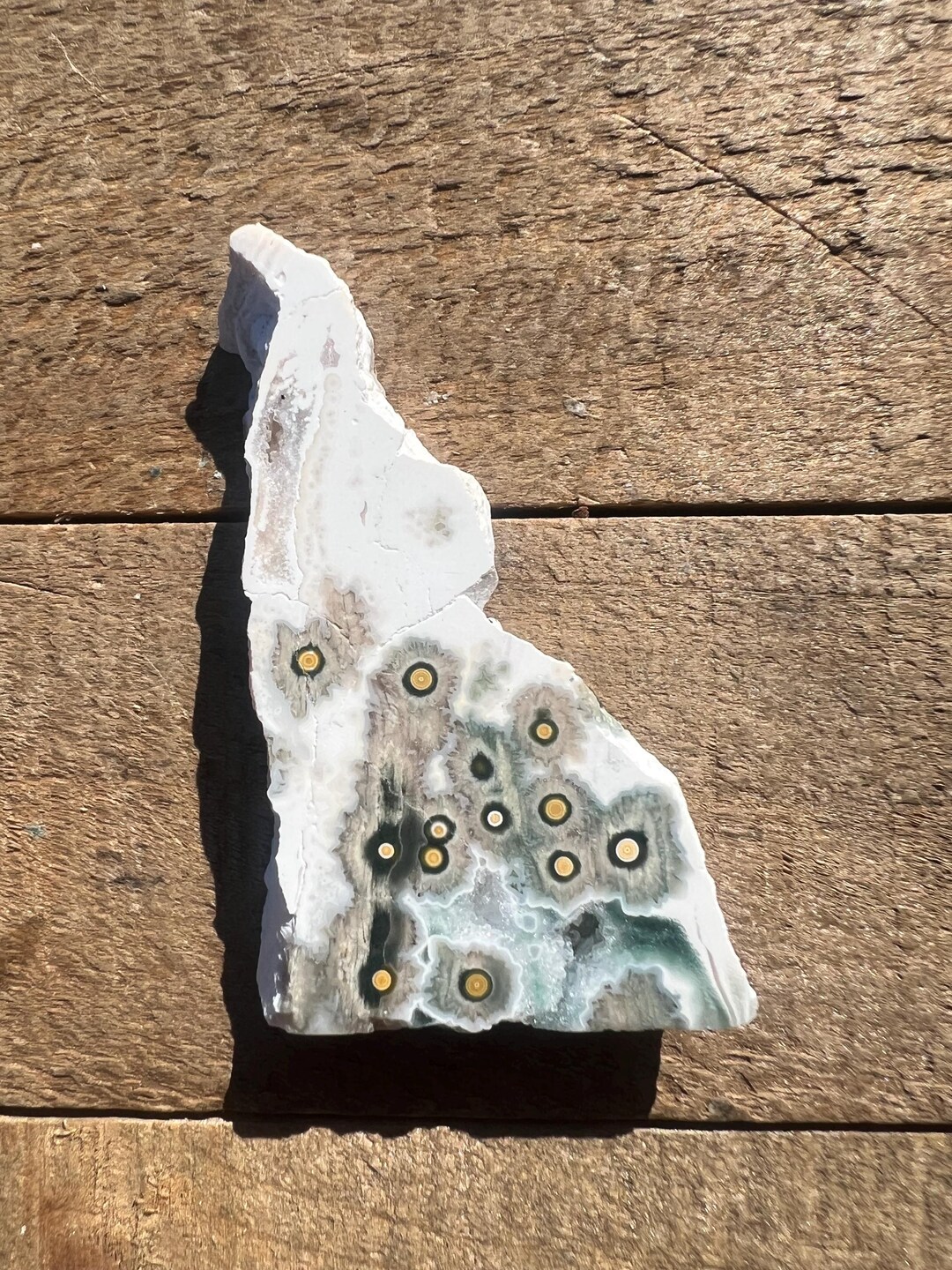 Ocean Jasper Display | Rare Quartz Pocket Ocean Jasper | Orbicular ...