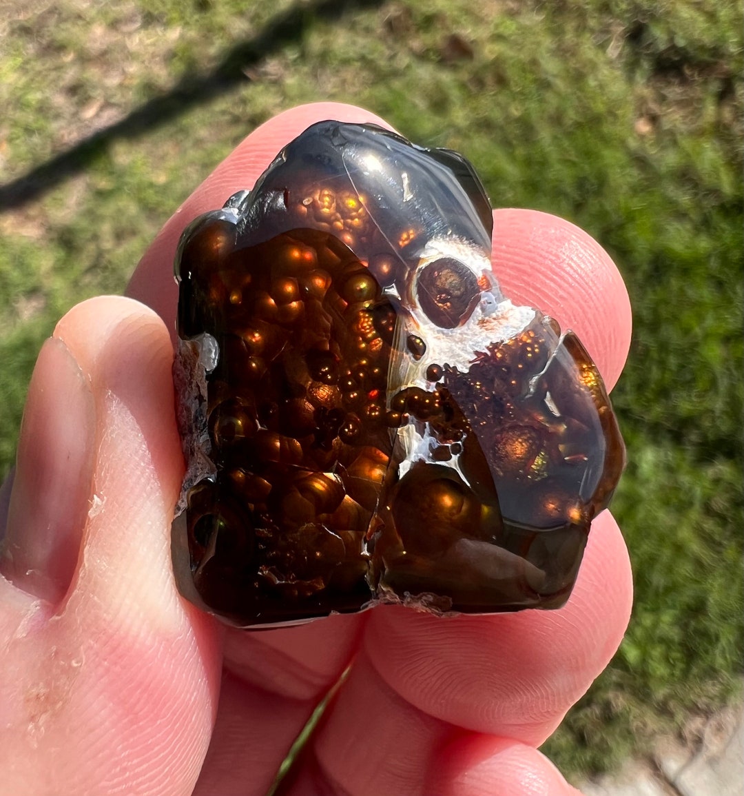Mexican Bubble Fire Agate Natural Fire Agate Polished Window - Etsy
