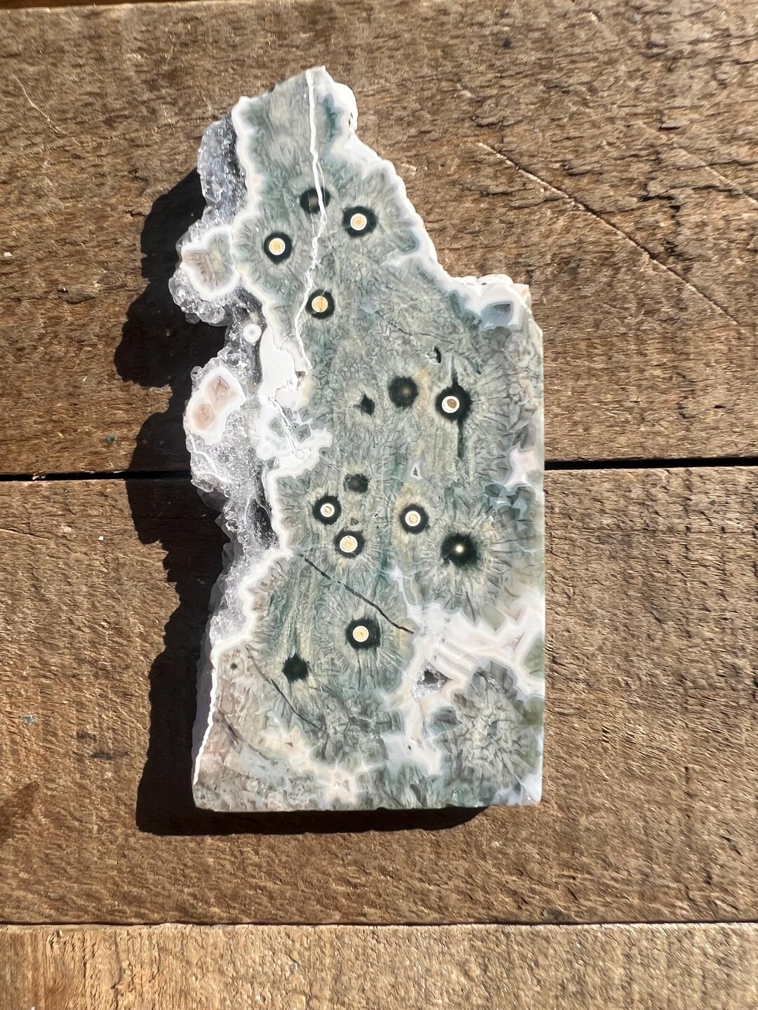 Ocean Jasper Display | Rare Quartz Pocket Ocean Jasper | Orbicular ...