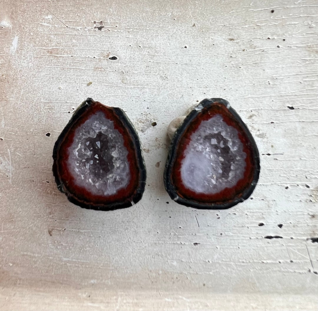 Natural Red Tabasco Geode Pair Cab Supply Druzy Geode - Etsy