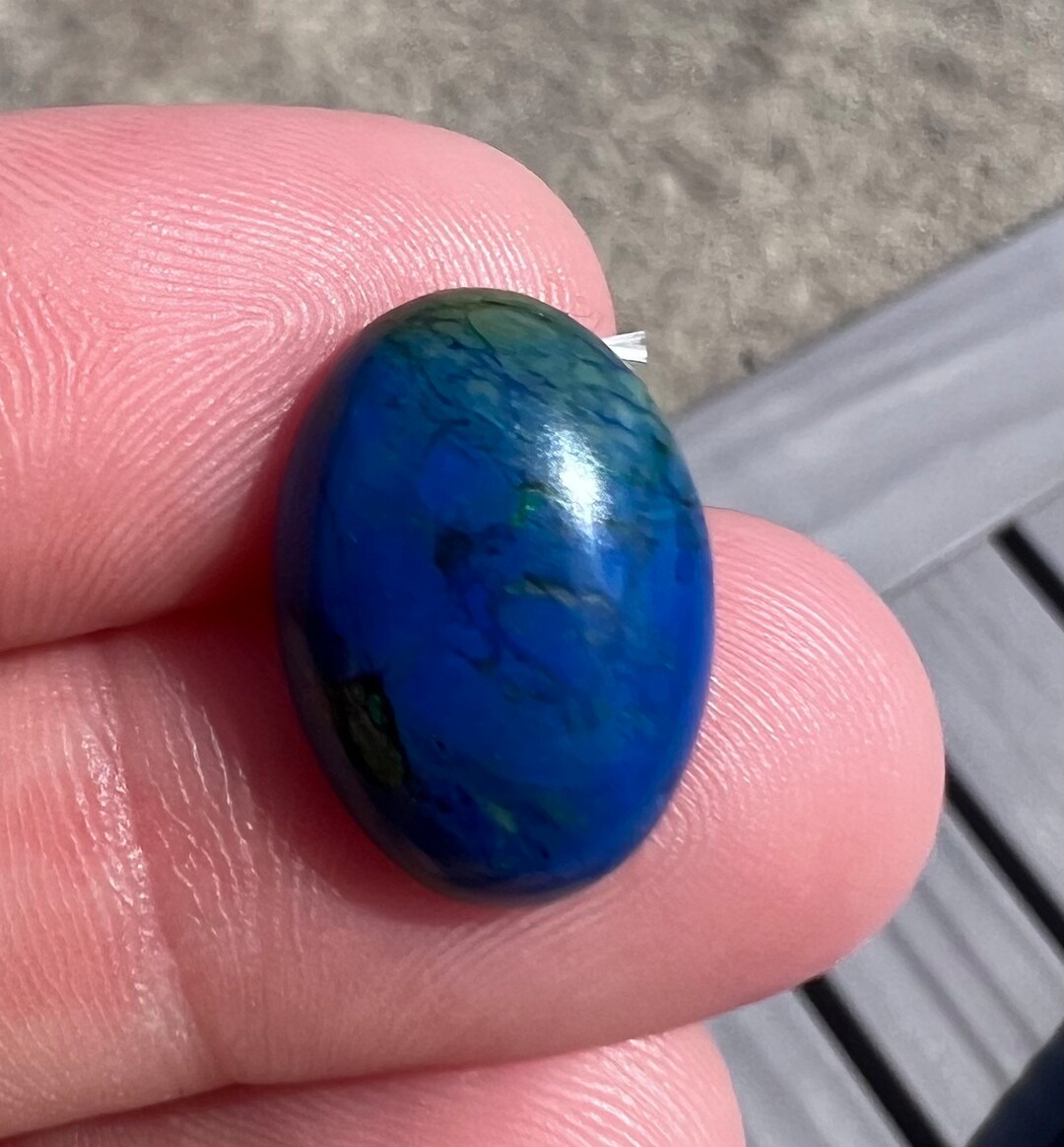 Azurite Cabochon Deep Blue Russian Azurite Oval Azurite Malachite 16mm ...