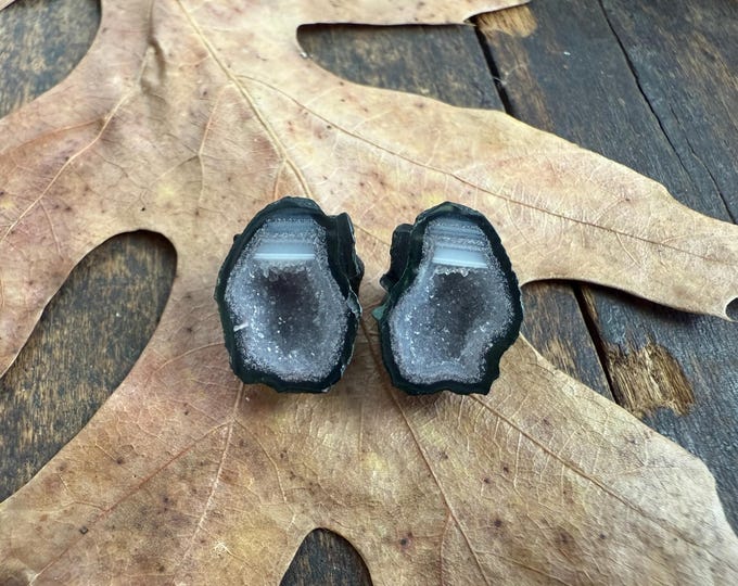 Stunning Small Lavender Tabasco Geode Pair | Cab Supply | Mini Geode ...