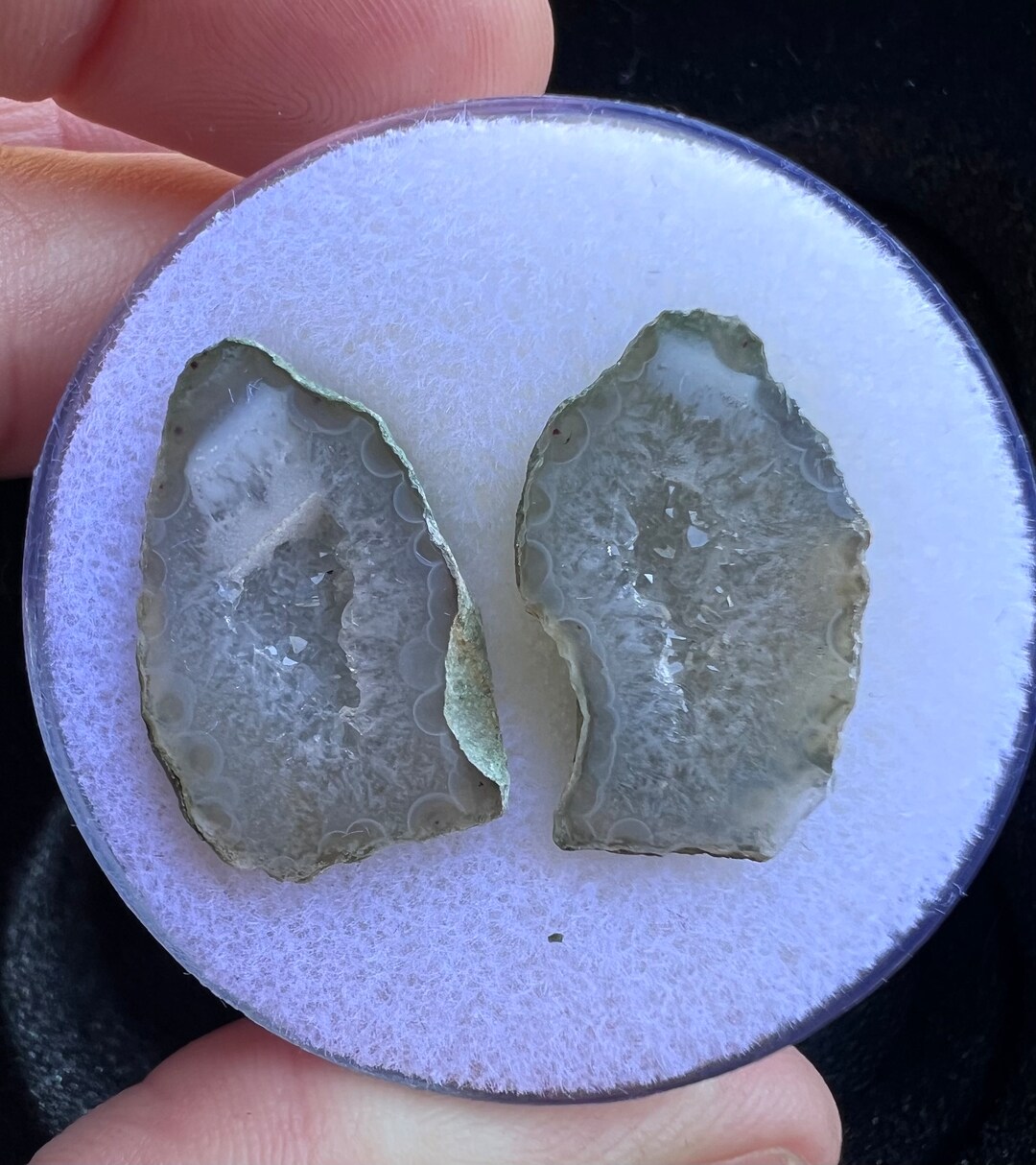White Quartz Tabasco Geode Pair | Cab Supply | Geode | Mexico Geode ...