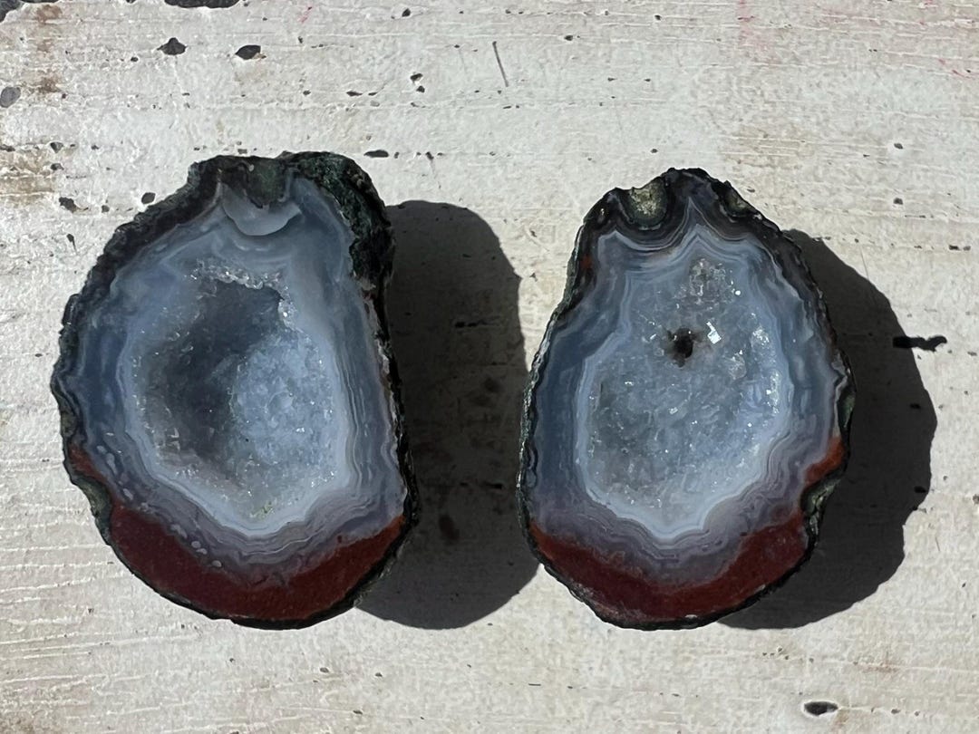 Light Blue Tabasco Geode Pair | Cab Supply | Geodes | Mexico Geodes ...